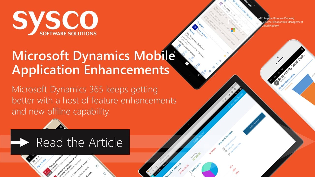 Microsoft Dynamics 365 Mobile Application Enhancements | Microsoft ...