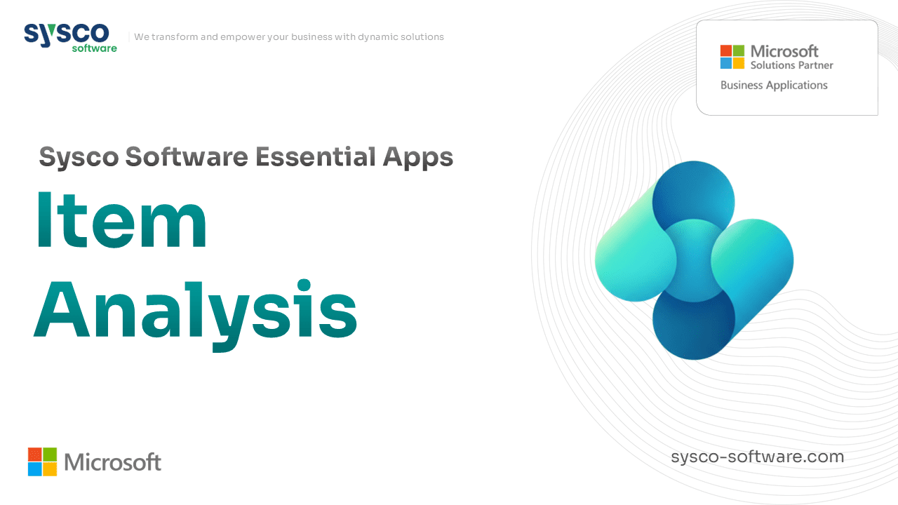 Item Analysis | Microsoft Dynamics 365 | Ireland | Northern Ireland ...